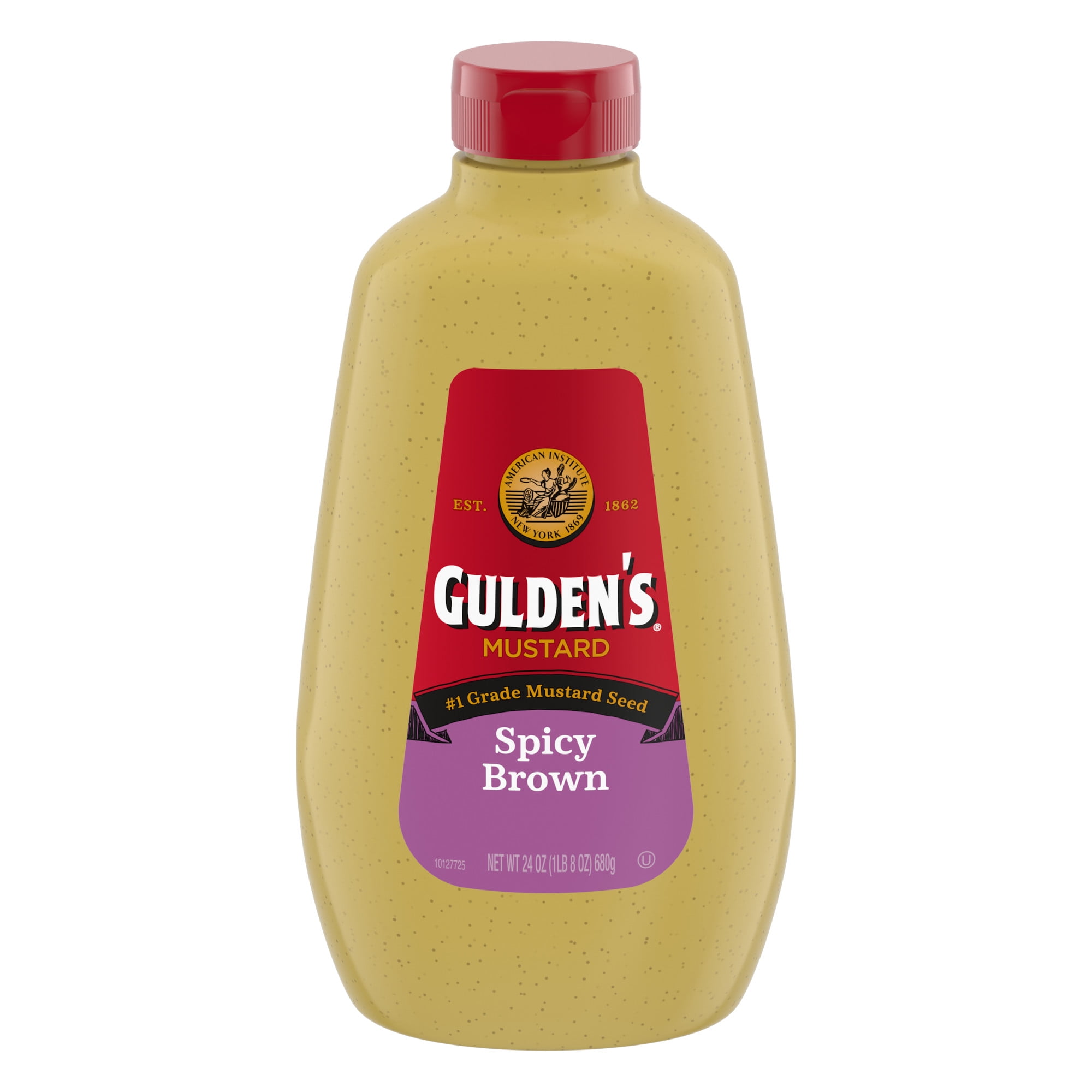 Gulden's Premium Spicy Brown Mustard, Versatile & Zesty, 24 oz ...