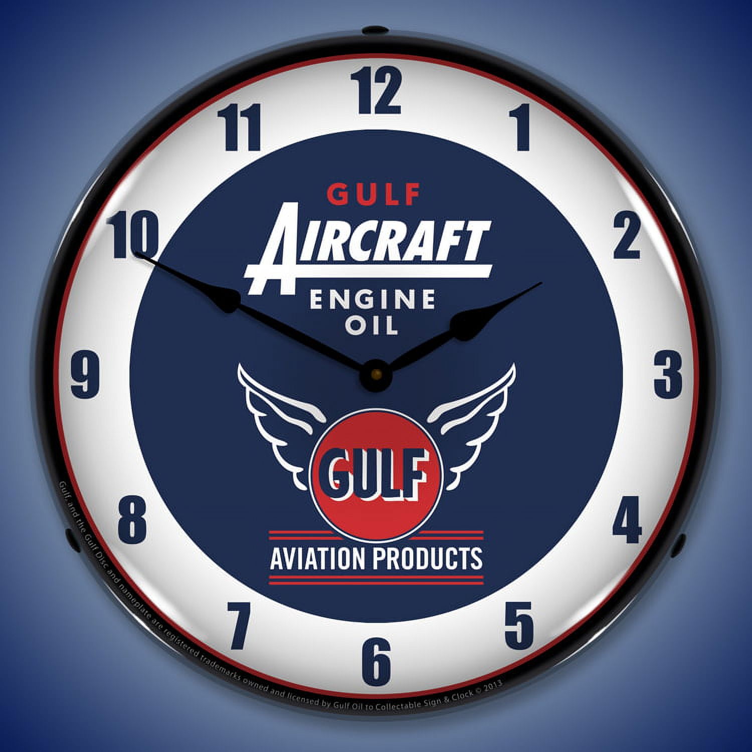 Gulf Aircraft Engine Oil Wall Clock, Lighted - Walmart.com