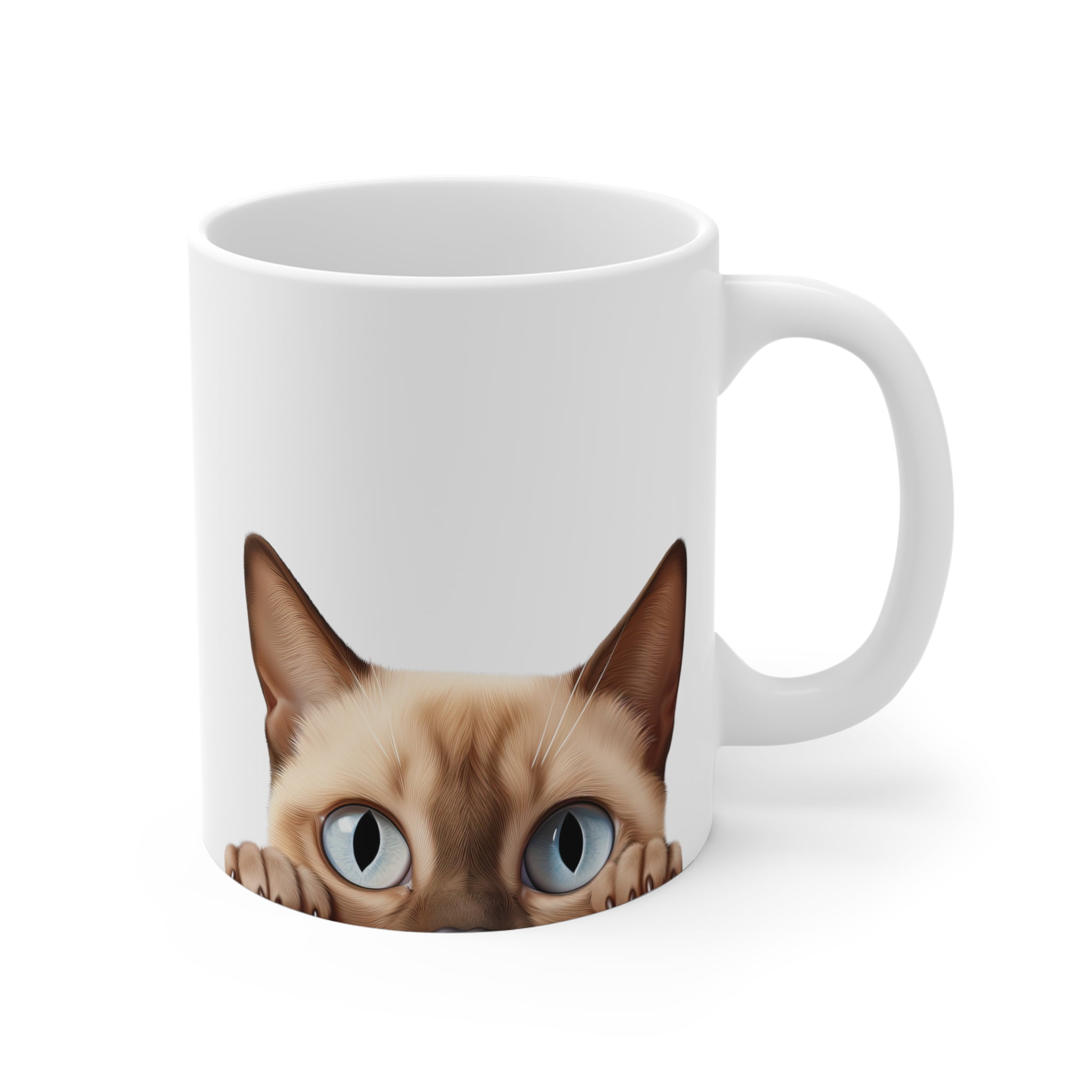 Gulf Coast Online Funny Cat Mug 11oz White Ceramic Tea Cup - Tonkinese ...