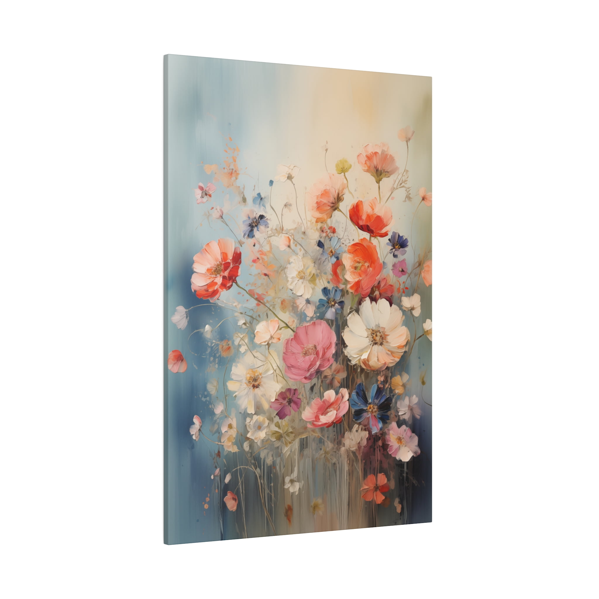 Gulf Coast Online Vintage Floral Wall Art Matte Canvas, Flower Wall ...