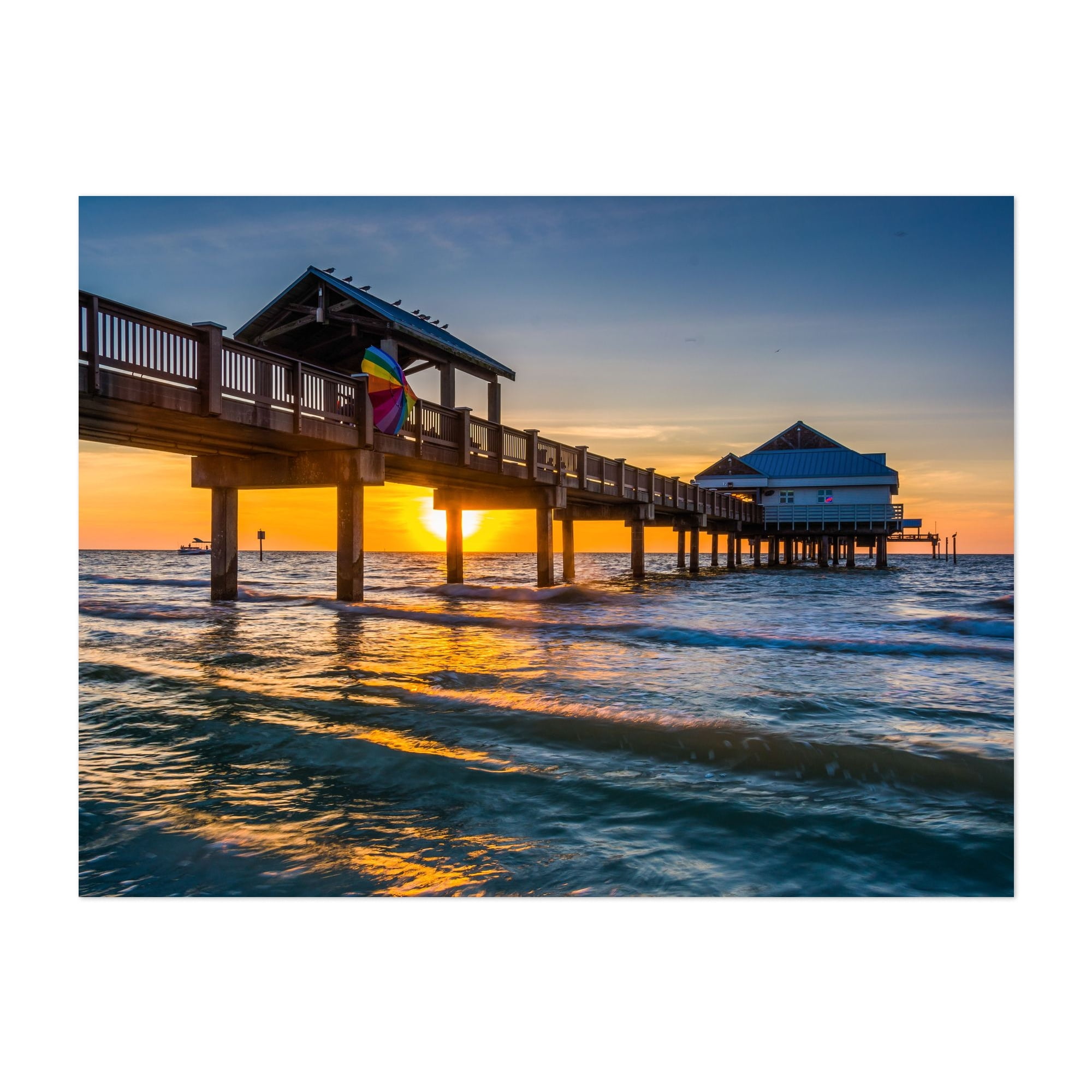 Gulf Fishing Pier - Clearwater Beach Florida Photography Unframed Wall ...