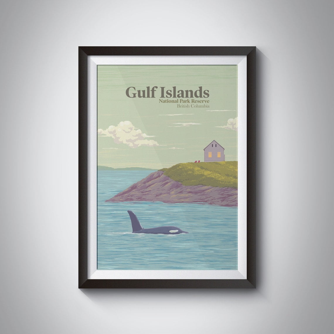 Gulf Islands National Park Reserve Poster, Canada Travel Print, British ...