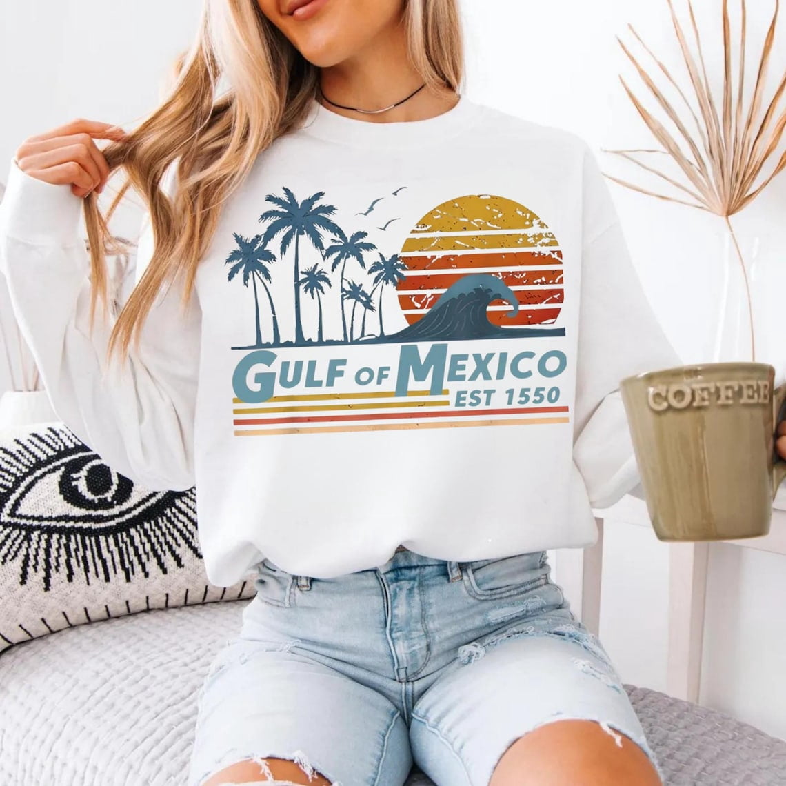 Gulf of Mexico Shirt Gulf Retro Coast Shirt, Texas Alabama Mississippi ...