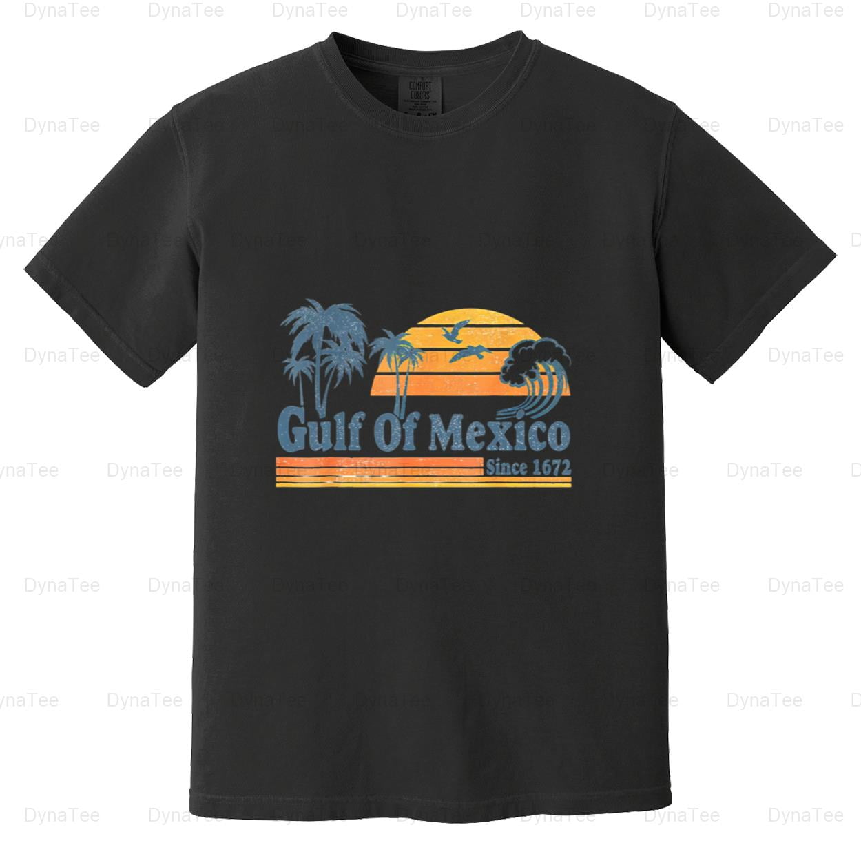 Gulf Mexico Since 1672 Retro Vintage Beach Ocean Coast Travel Comfort Color T-Shirt Unisex, up ...