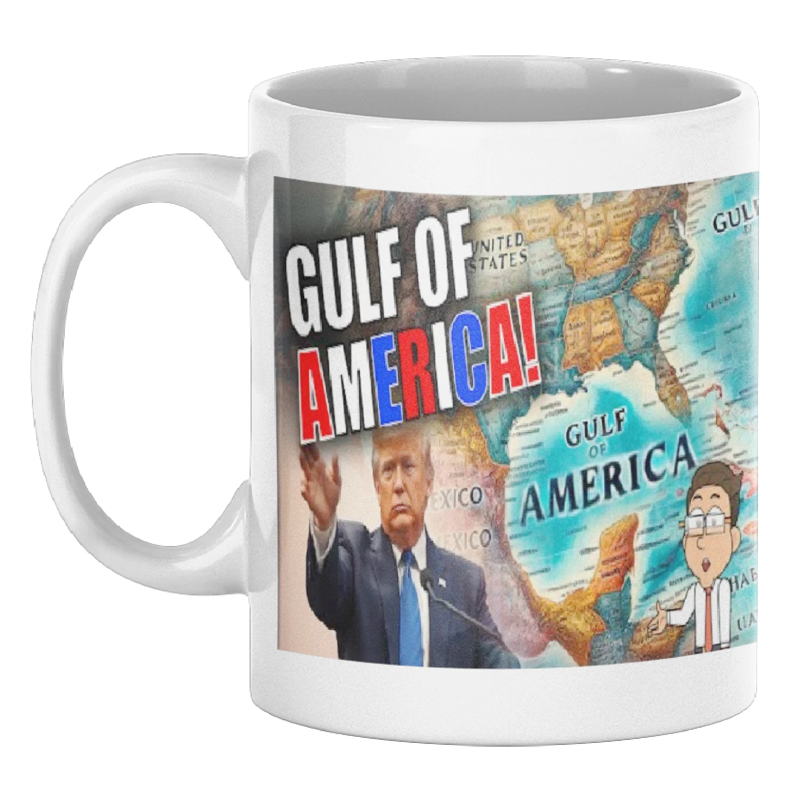 Gulf Of America Coffee Mug Funny Gulf Of Mexico Donald Trump 2025 Maga ...