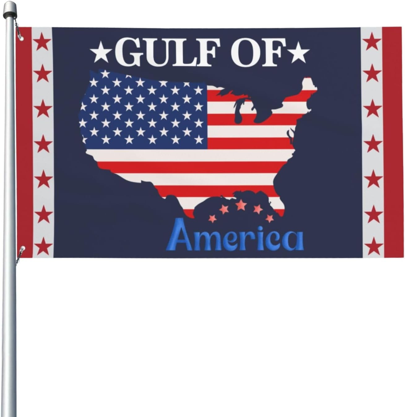 Gulf Of America Flag 4x6 Funny Gulf Of Mexico Usa Flags Banner 4th Of ...