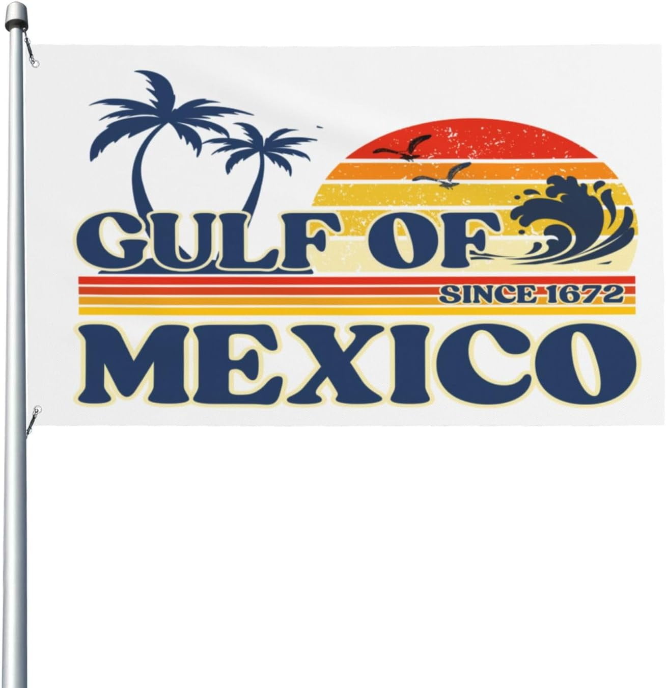 Gulf Of Gulf Of Me-xico 1672 3x5 Flag Yard Sign Garden Banners ...