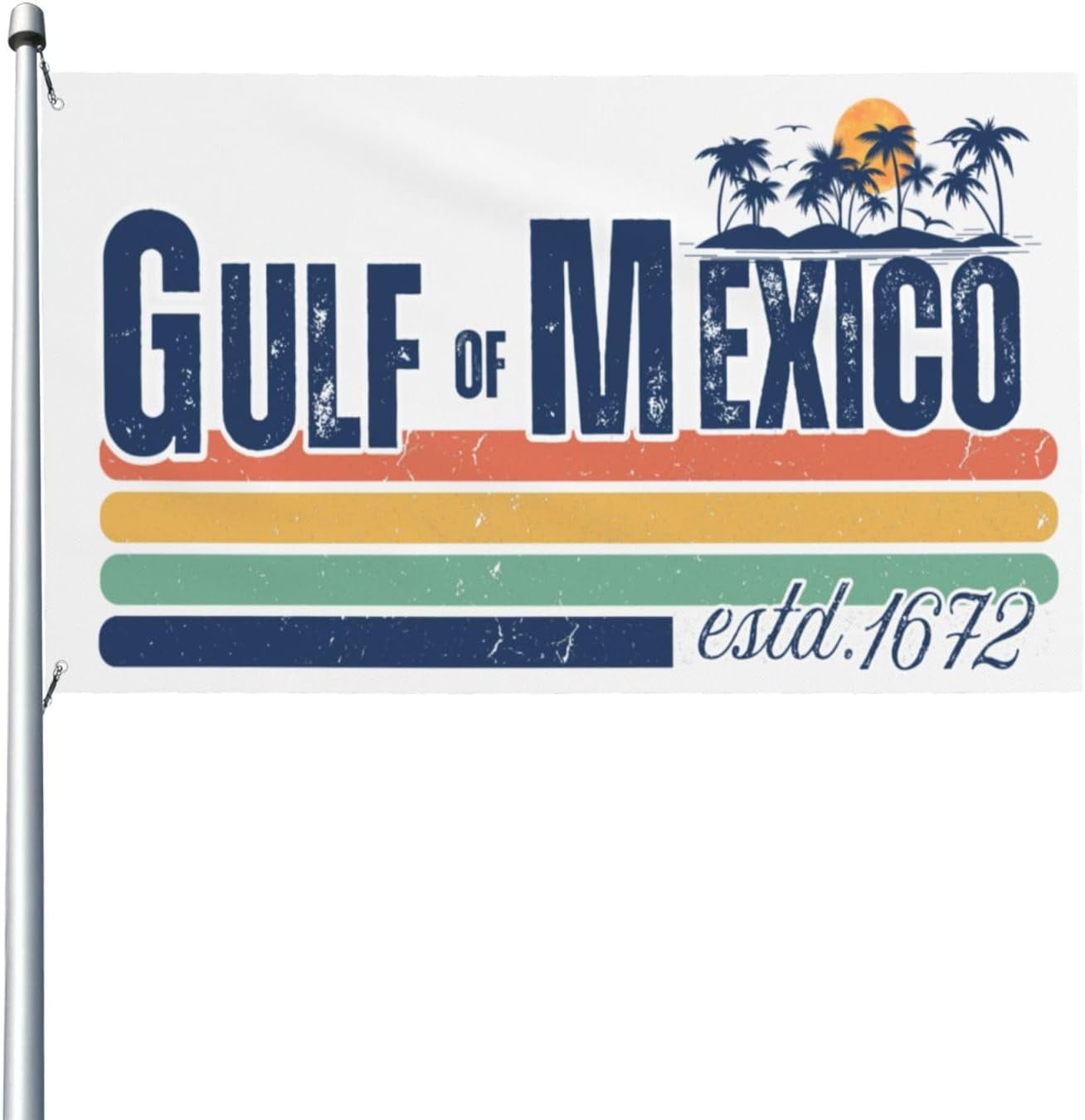 Gulf Of Gulf Of Mexico 1672 3x5 Flag Yard Sign Garden Banners - Walmart.com