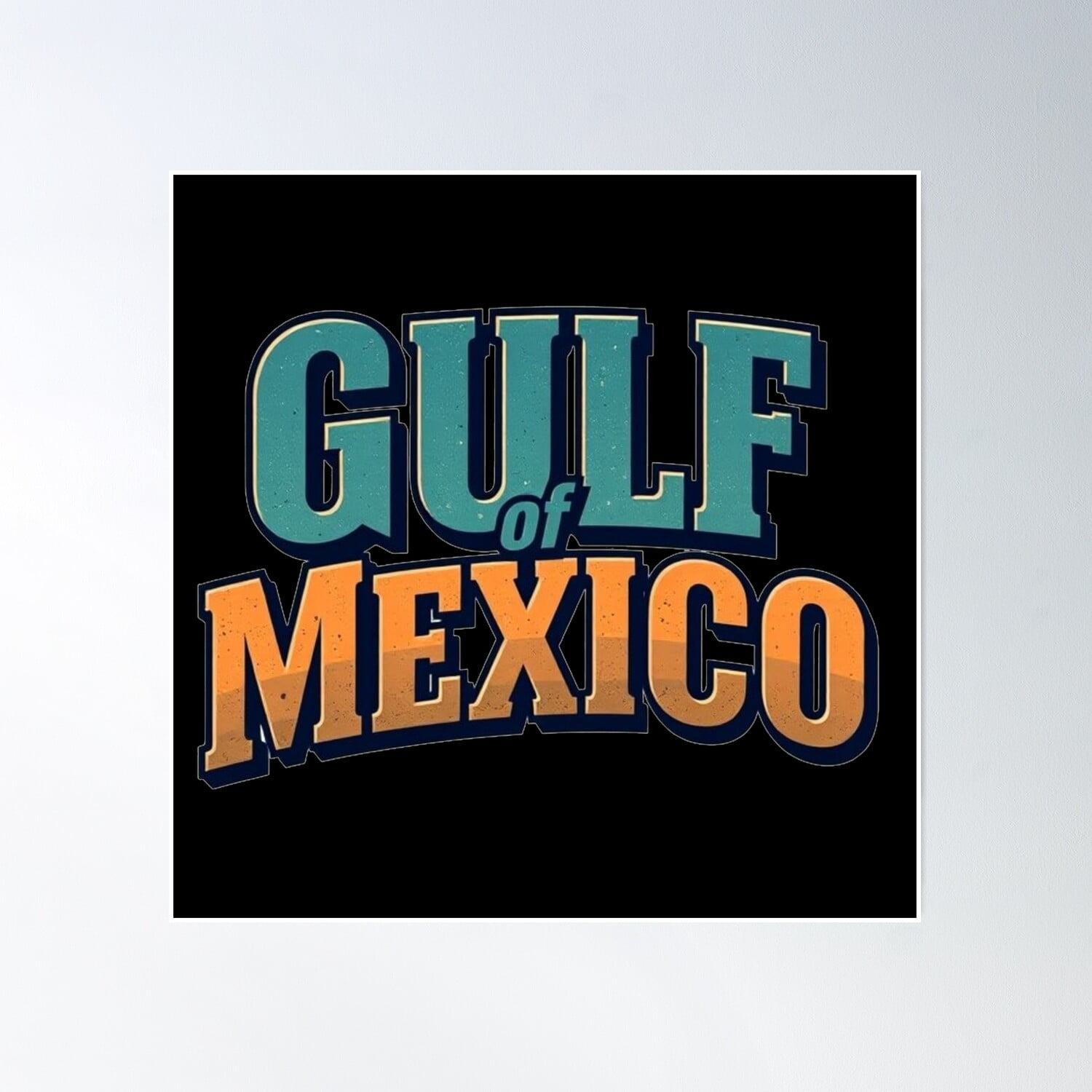 Gulf Of Mexico Poster Wall Art, Modern Wall Decor, 16x16 UNFRAMED ...