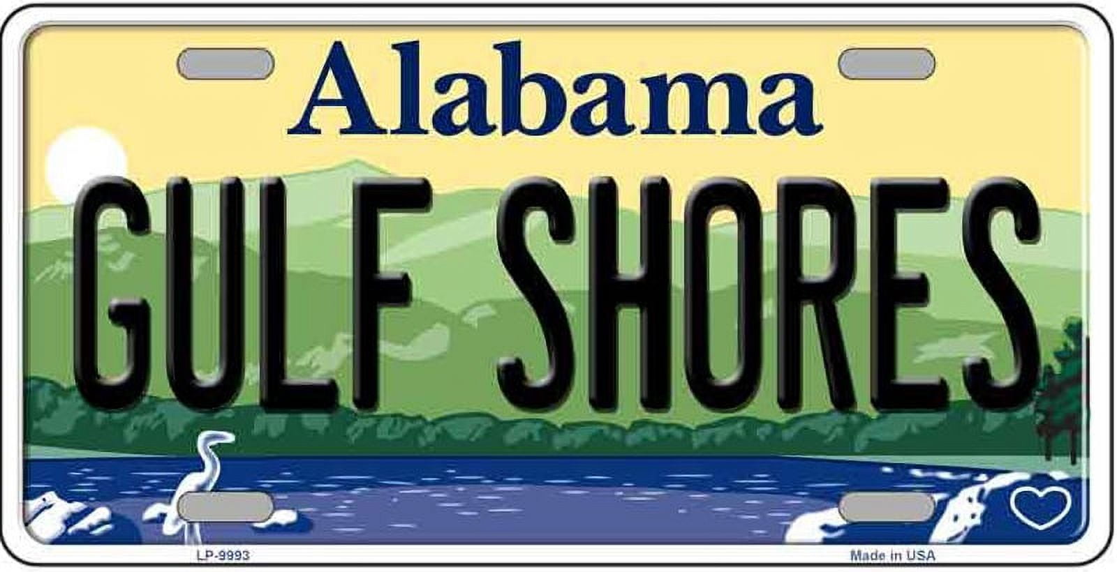 Gulf Shores Alabama Metal Novelty License Plate LP-9993 - Walmart.com