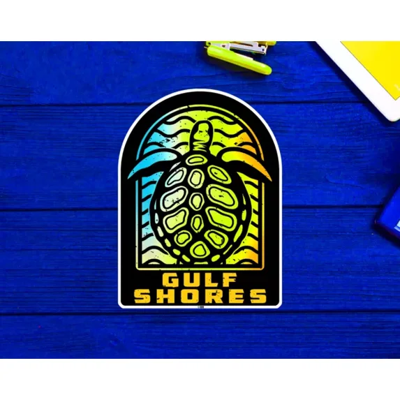Gulf Shores Alabama Sea Turtle Al Sticker Phone Decal Water Bottle ...