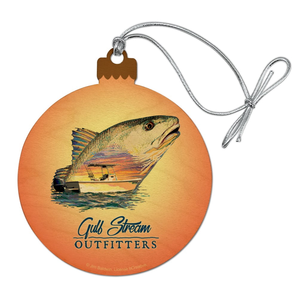 Gulf Stream Outfitters Red Snapper Redfish Ocean Fishing Wood Christmas ...