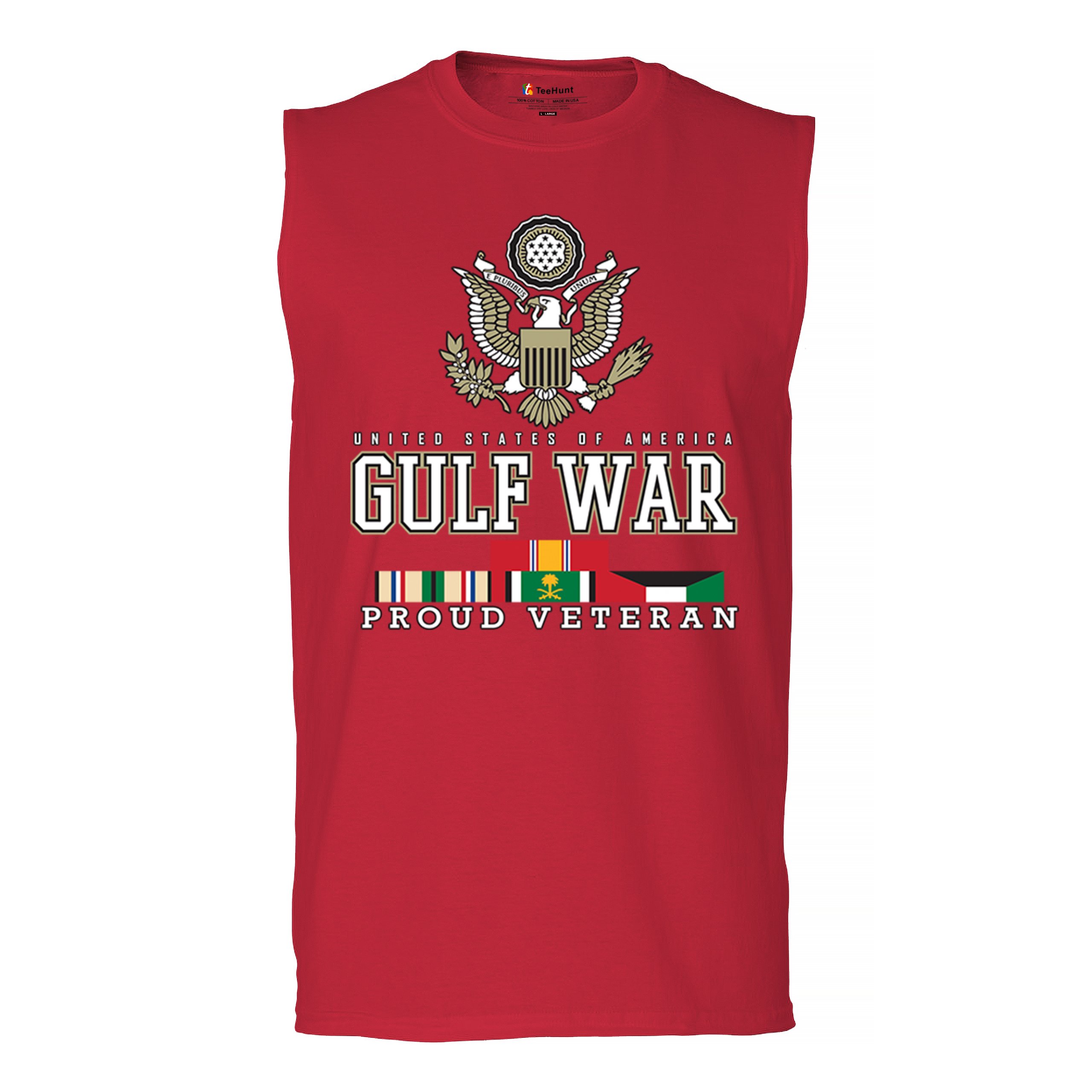 Gulf War Proud Veteran Muscle Shirt American Vet Army Desert Storm ...