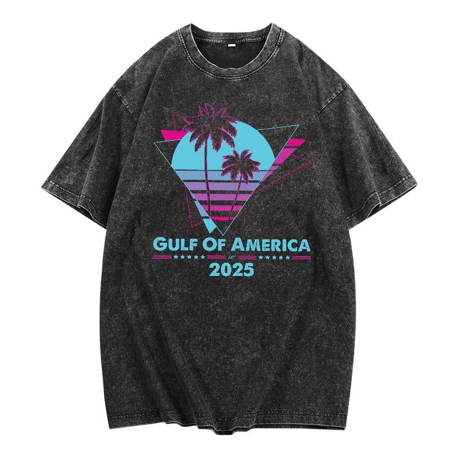 "Gulf of America 2025" Vintage Beach Shirt - Retro Washed Cotton ...