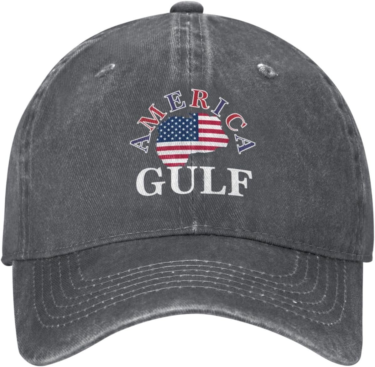 Gulf of America Baseball Cap Trucker Hat Funny Gulf of Mexico USA Flag ...