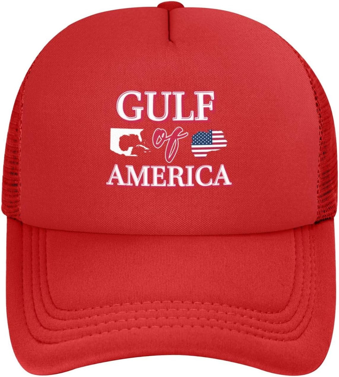 Gulf of America Baseball Cap Trucker Hat Funny Gulf of Mexico USA Flag ...