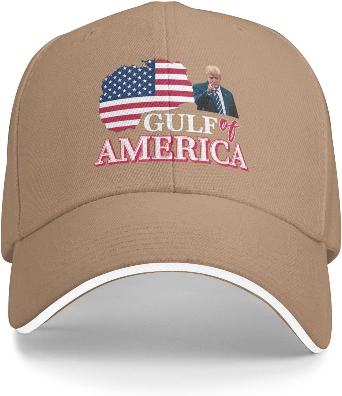 Gulf of America Baseball Cap Trucker Hat Funny Gulf of Mexico USA Flag ...