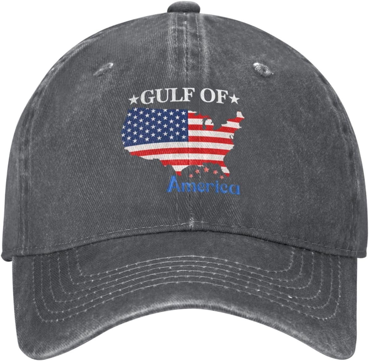 Gulf of America Baseball Cap Trucker Hat Funny Gulf of Mexico USA Flag ...