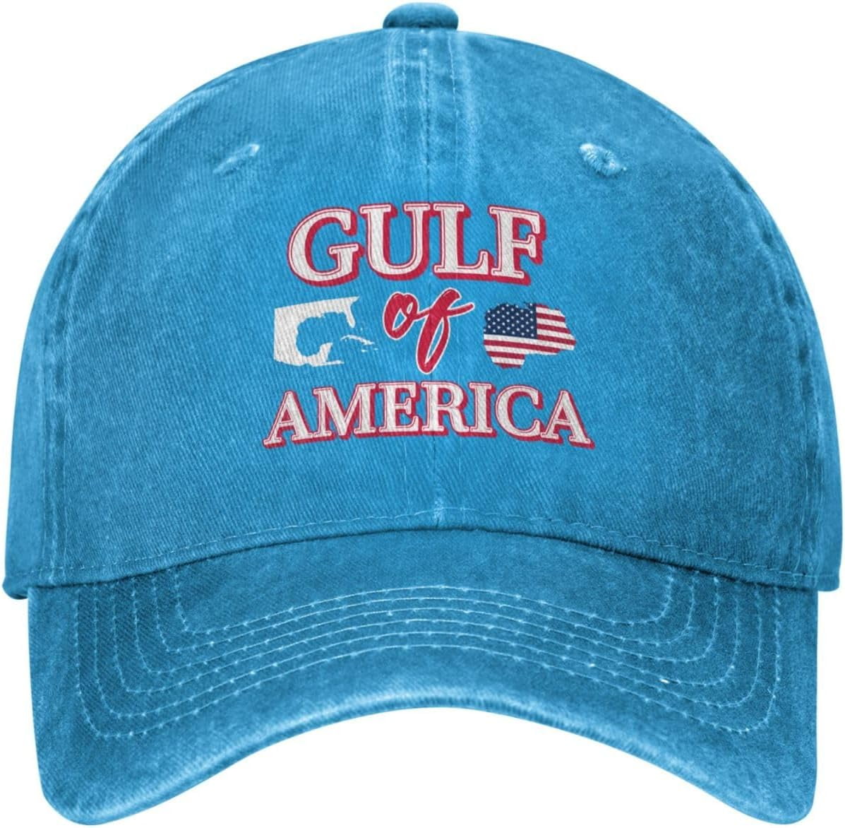 Gulf of America Baseball Cap Trucker Hat Funny Gulf of Mexico USA Flag ...