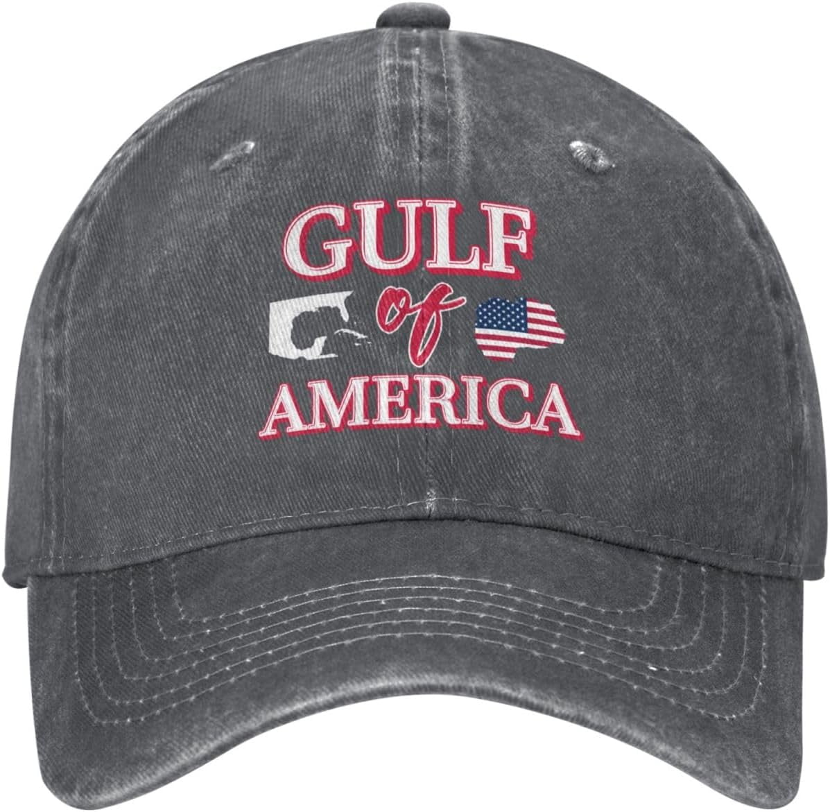 Gulf of America Baseball Cap Trucker Hat Funny Gulf of Mexico USA Flag ...