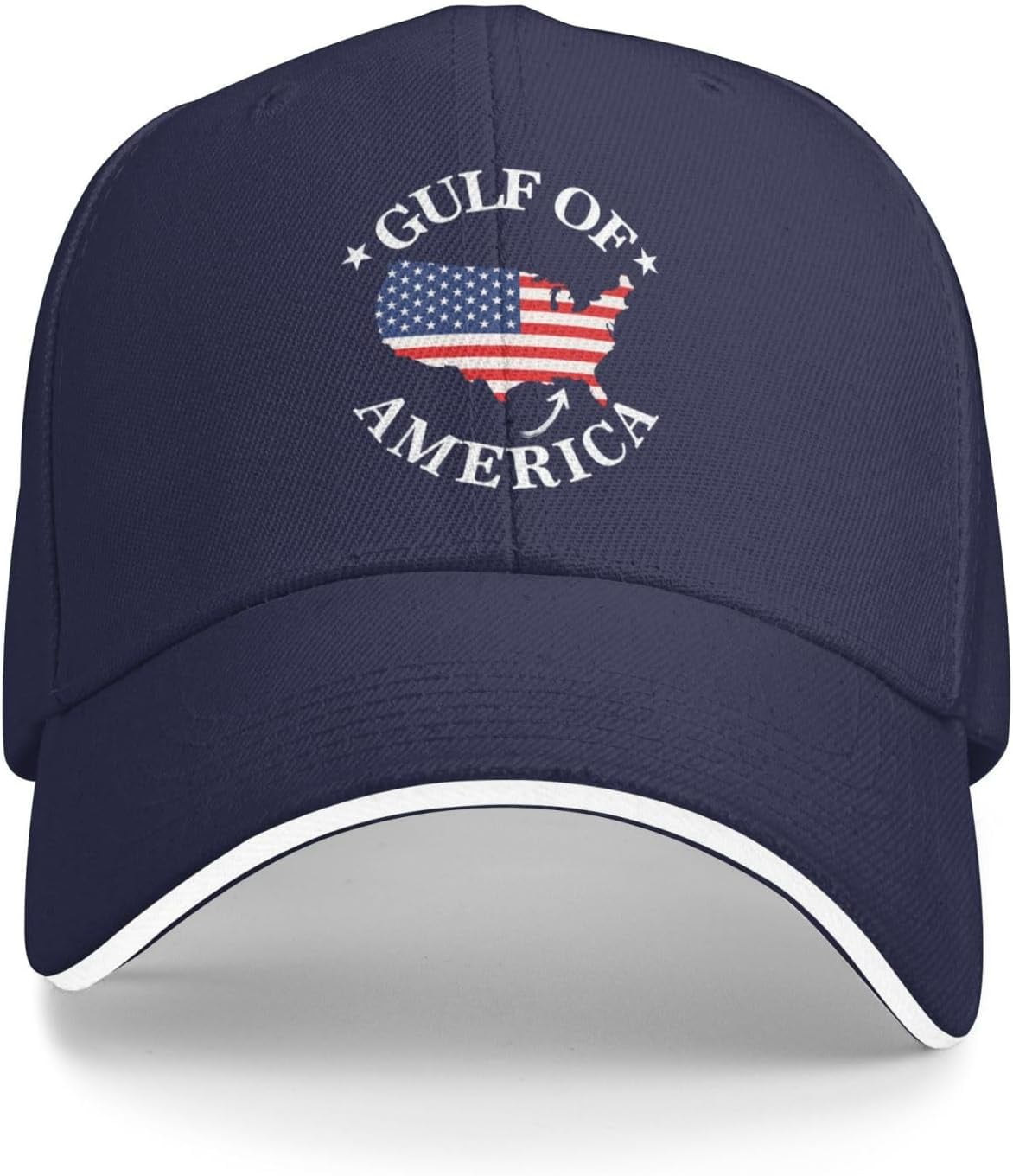 Gulf of America Baseball Cap Trucker Hat Funny Gulf of Mexico USA Flag ...