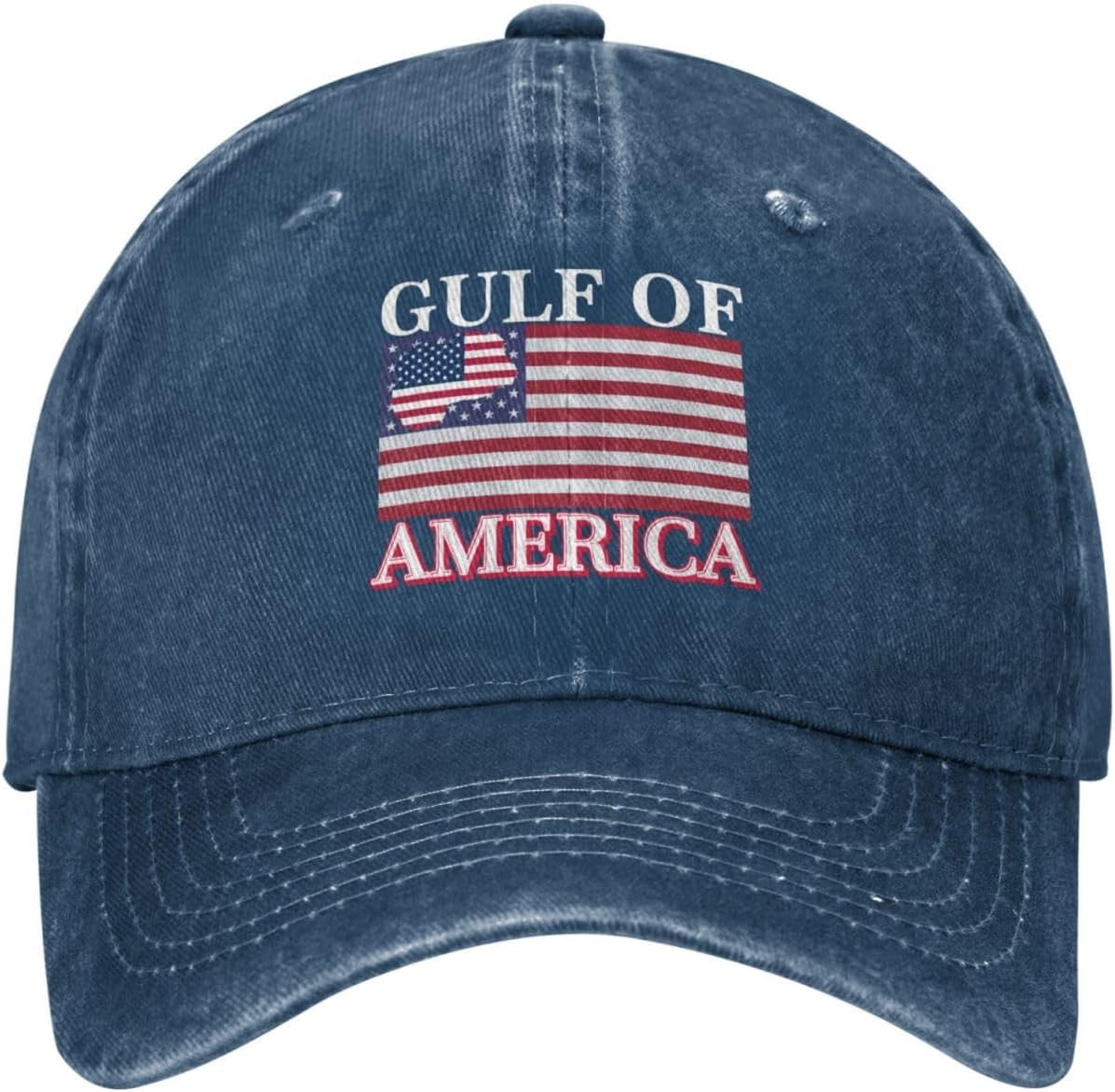 Gulf of America Baseball Cap Trucker Hat Funny Gulf of Mexico USA Flag ...