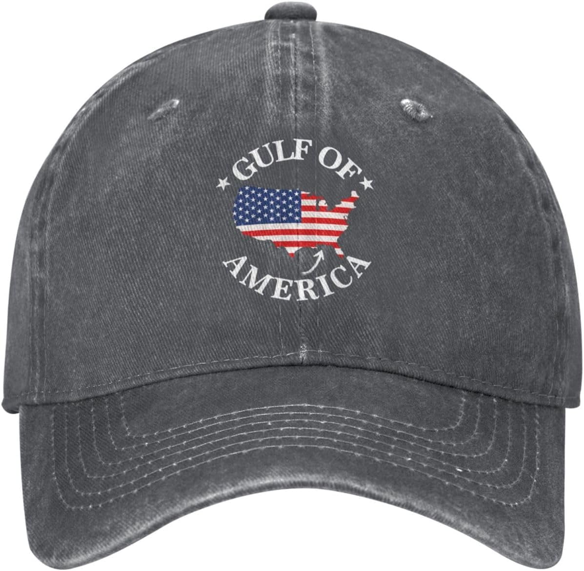 Gulf of America Baseball Cap Trucker Hat Funny Gulf of Mexico USA Flag ...