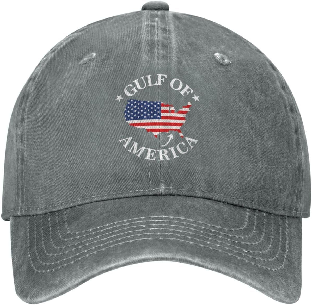 Gulf of America Baseball Cap Trucker Hat Funny Gulf of Mexico USA Flag ...