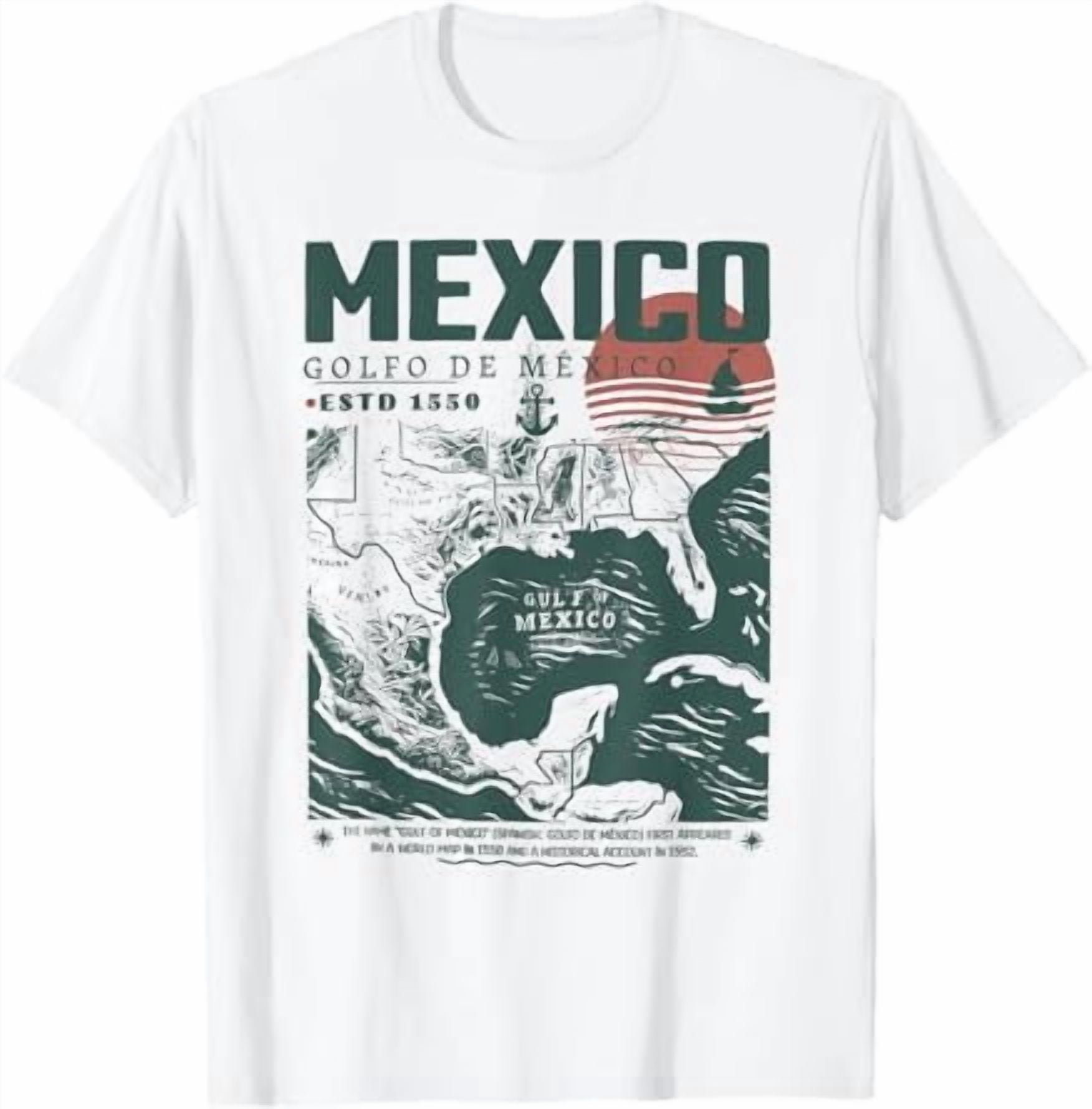 Gulf of Mexico 1550 Historic Map T-Shirt - Walmart.com