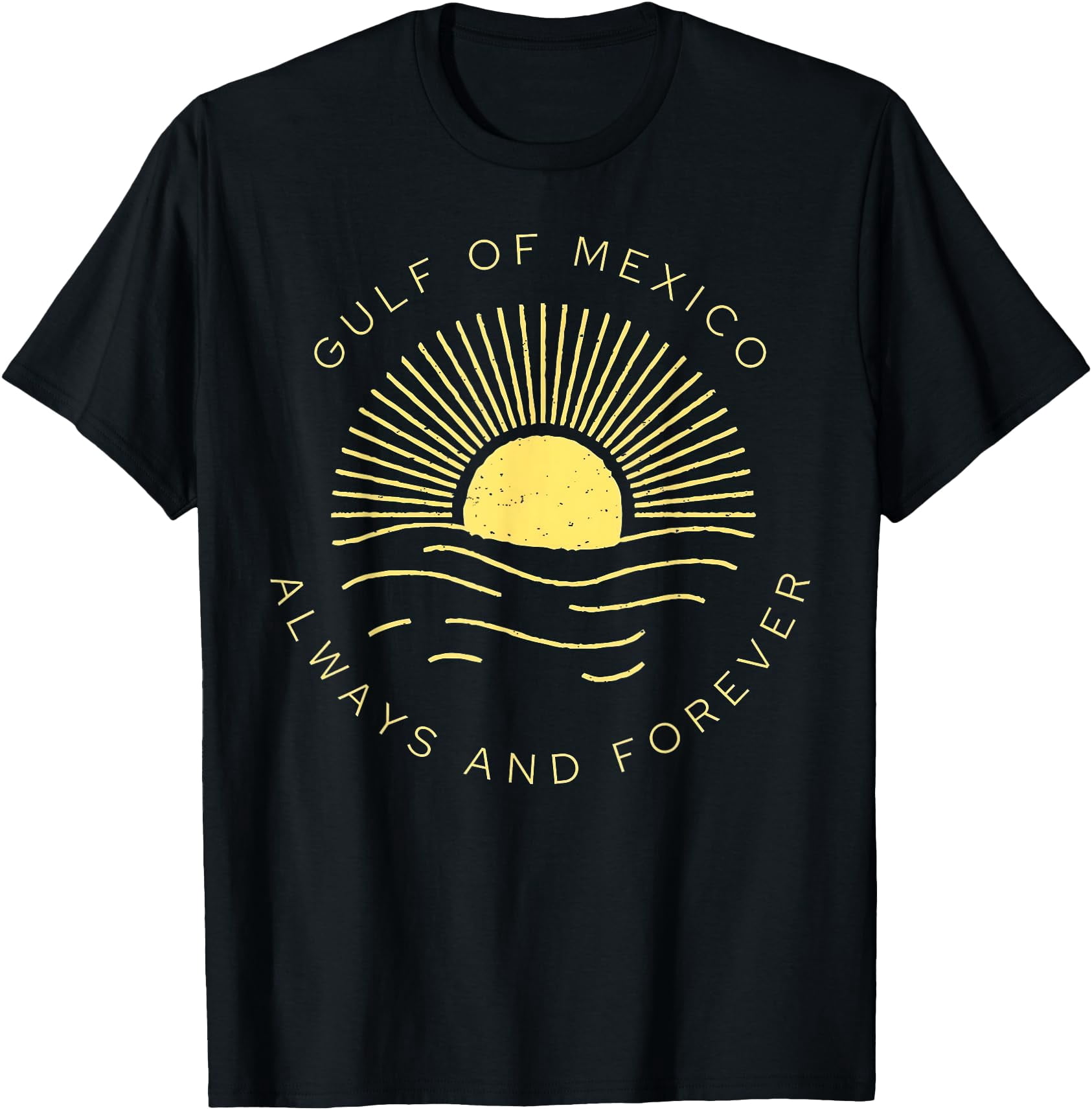 Gulf of Mexico Always & Forever Vintage Sunset Political T-Shirt,Black ...