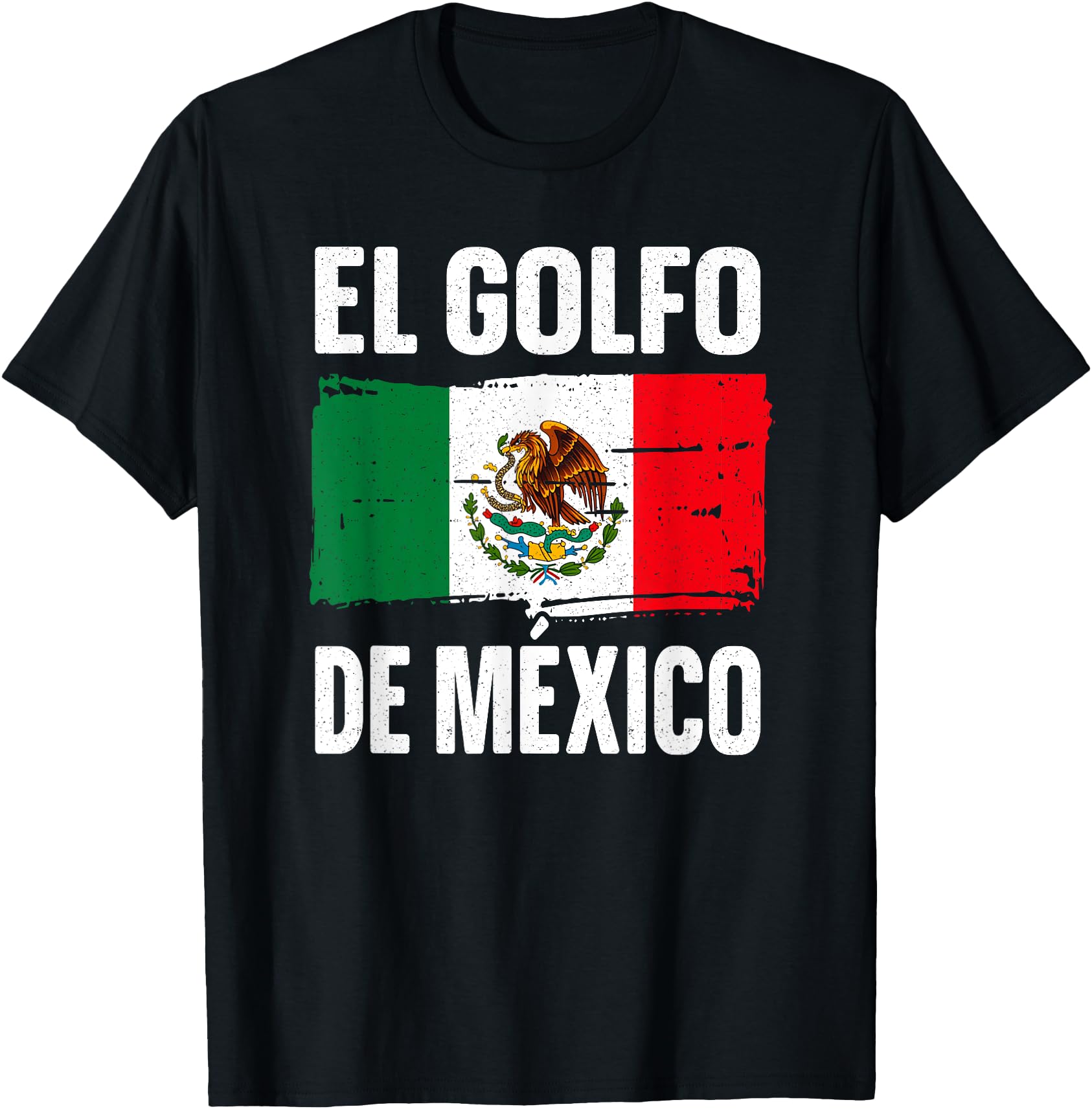 Gulf of Mexico El Gulfo De Mexico Mexican Flag Pride T-Shirt,Black tee ...