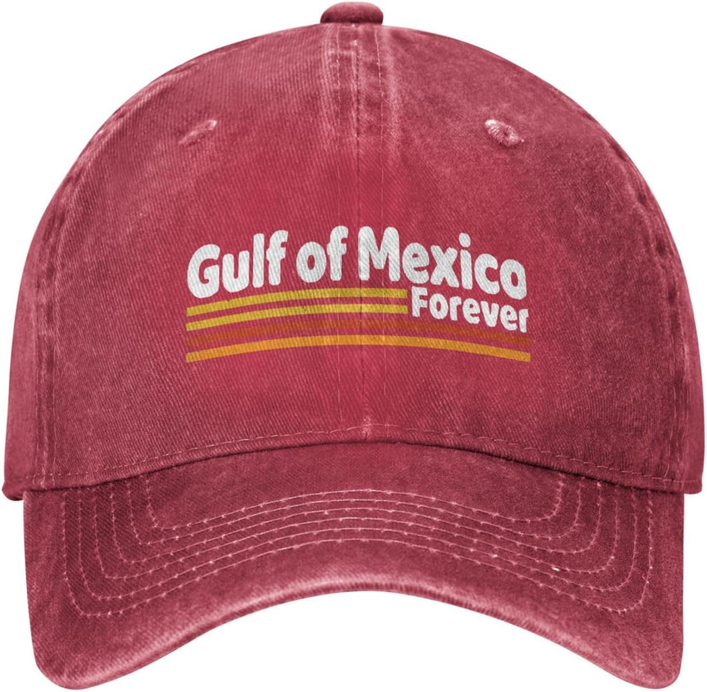 Gulf of Mexico Forever Hat for Men Red Women Funny Gag Trucker Cap for ...