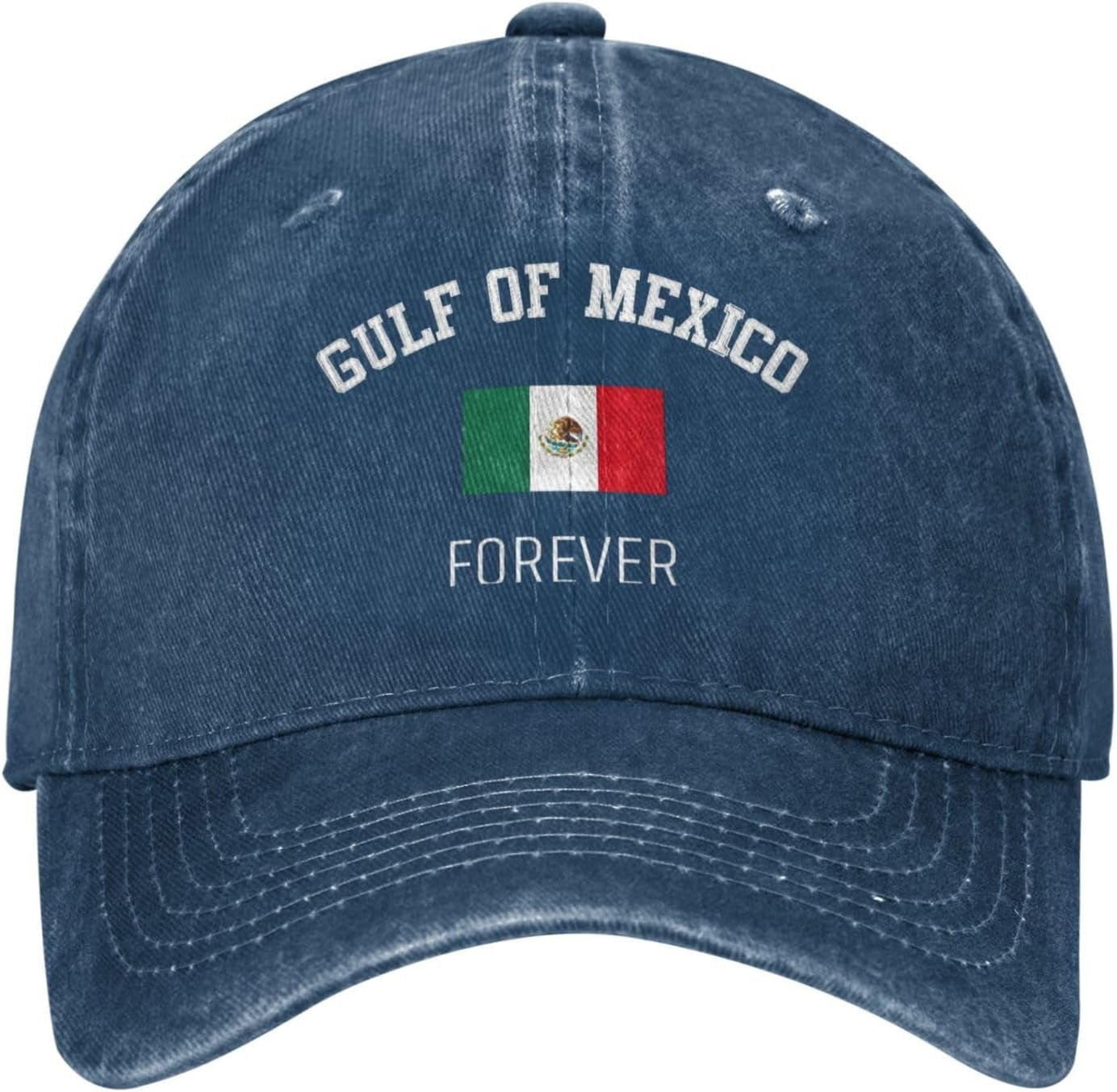 Gulf of Mexico Forever Hats for Men Navy Blue Women Funny Humor Trucker ...