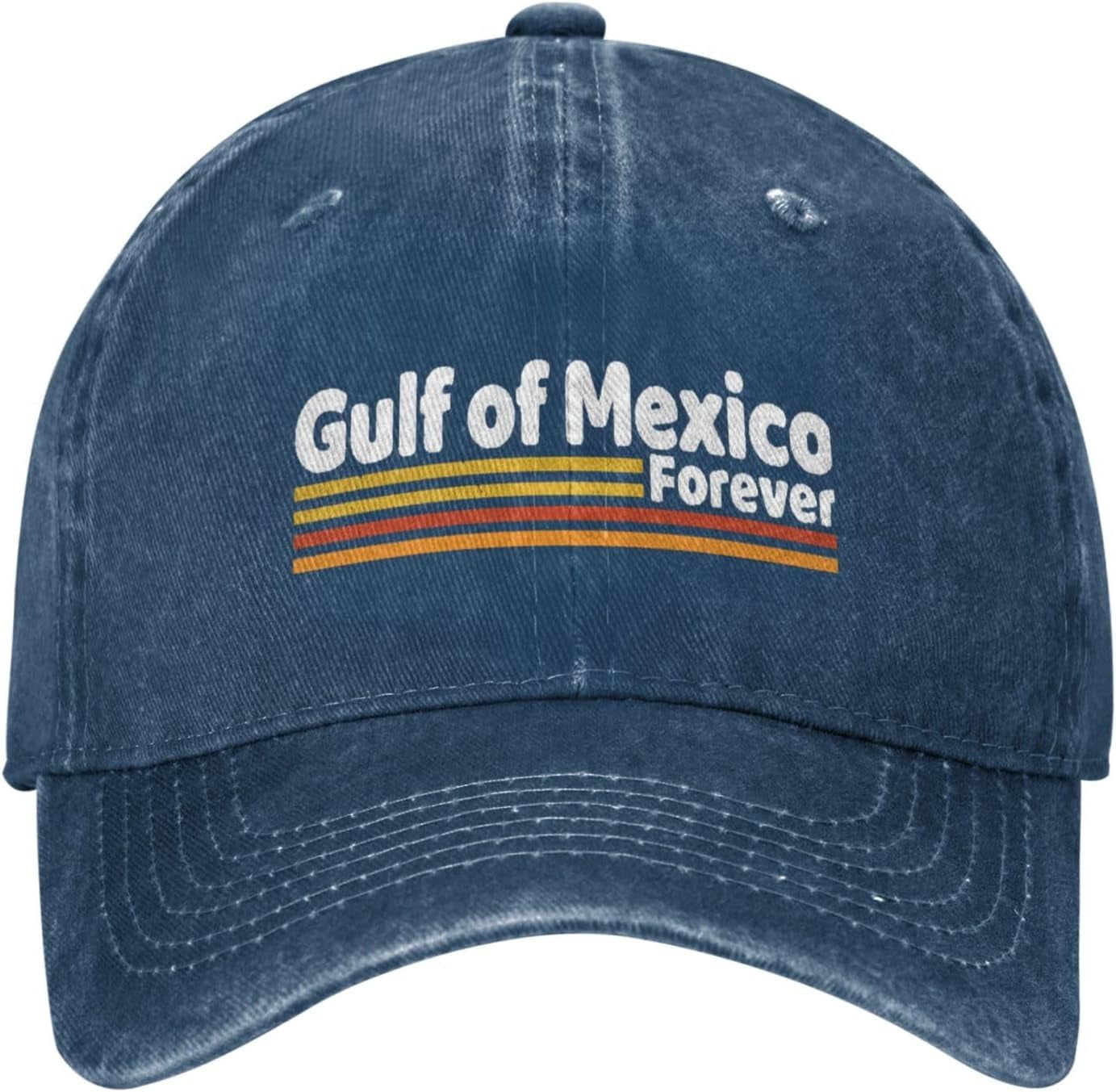 Gulf of Mexico Forever Hats for Men Navy Blue Women Funny Humor Trucker ...