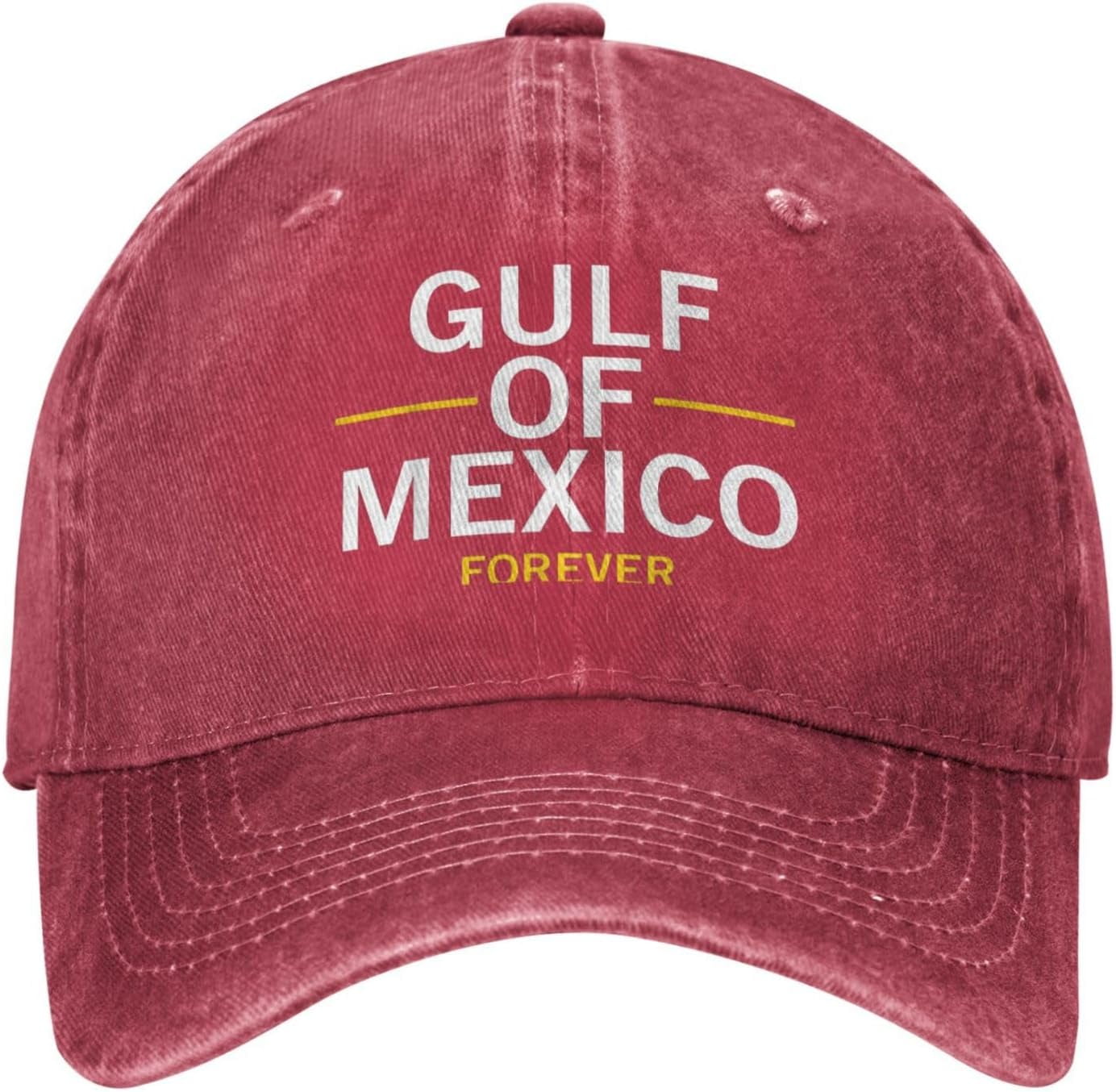 Gulf of Mexico Forever Hats for Men Red Women Funny Gag Baseball Caps ...