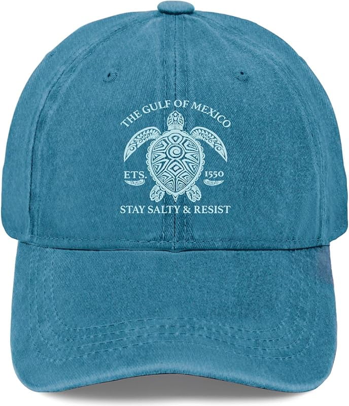 Gulf of Mexico Hat, Sea Turtle Cap, Gulf of Mexico Established 1550 Cap, Vintage Baseball Caps ...