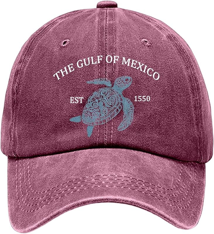 Gulf of Mexico Hat, Sea Turtle Cap, Gulf of Mexico Established 1550 Cap ...