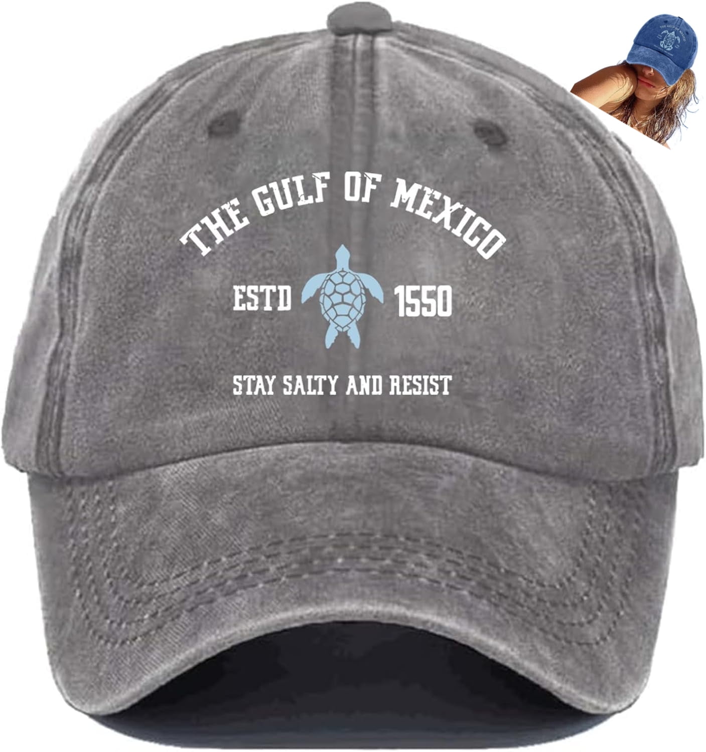 Gulf of Mexico Hat Sea Turtle Hat, Gulf of Mexico Established 1550 Cap ...
