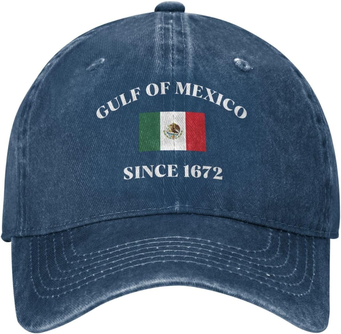 Gulf of Mexico Hat Since 1672 Mexican Flag Mexico Hat Men Women Trucker ...