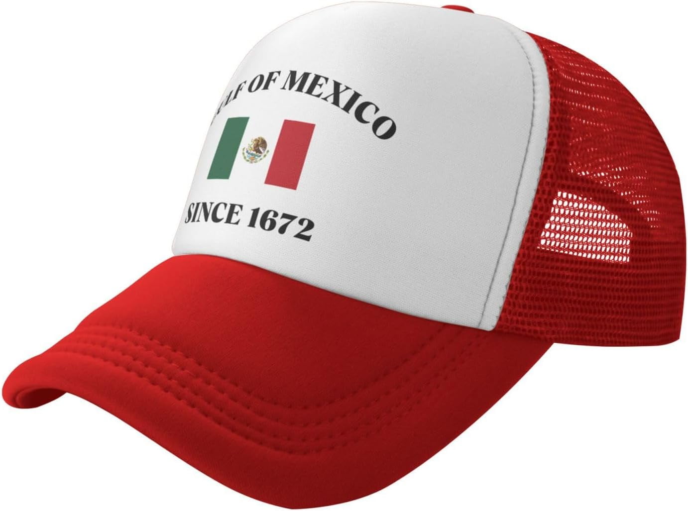 Gulf of Mexico Hat Since 1672 Mexican Flag Mexico Mesh Hat Men Women ...
