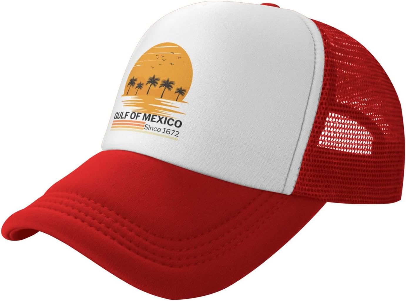 Gulf of Mexico Hat Since 1672 Mexican Flag Mexico Mesh Hat Men Women ...