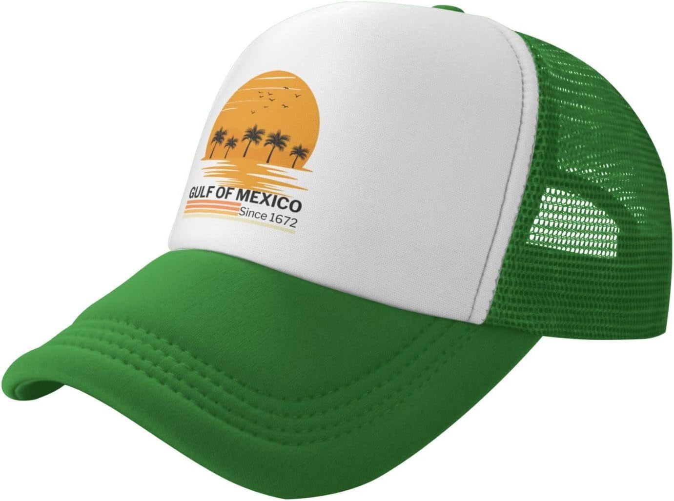 Gulf of Mexico Hat Since 1672 Mexican Flag Mexico Mesh Hat Men Women ...