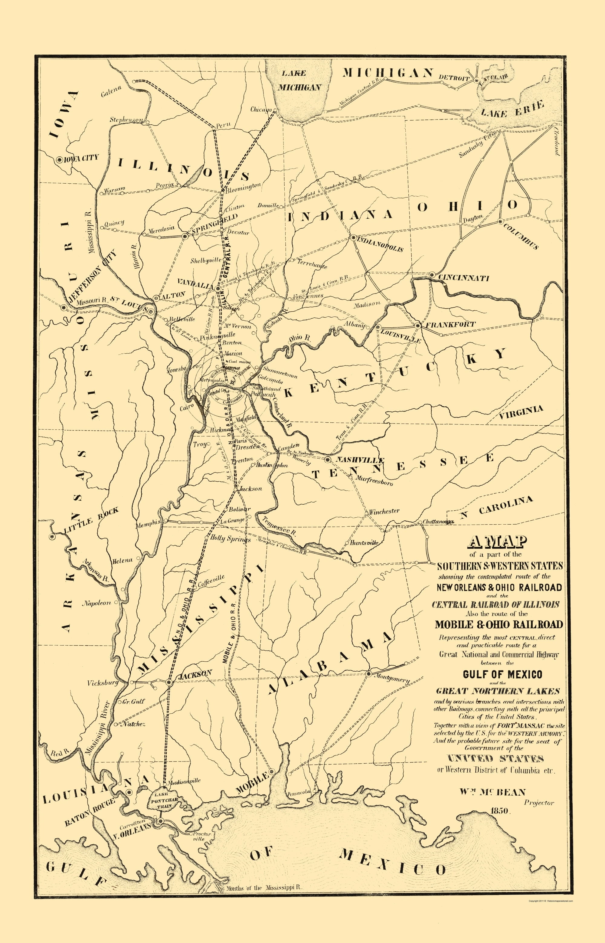 Railroad Map - Gulf of Mexico Northern Lakes Proposed Rail Lines ...