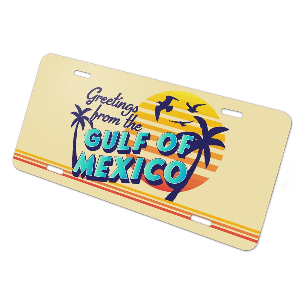Gulf of Mexico Postcard Novelty Metal Vanity Tag License Plate ...