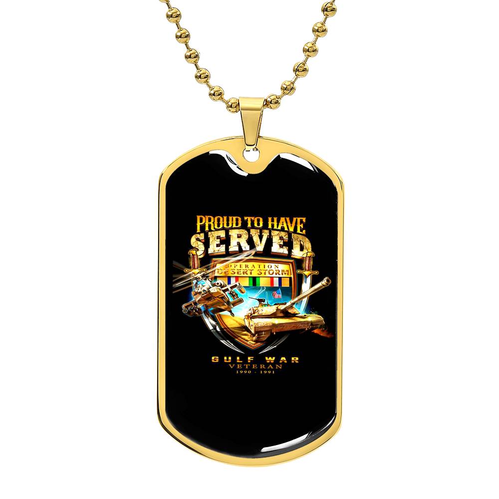Gulf war veteran dog tag - Graphic Military Dog Tag Necklace (Optional ...