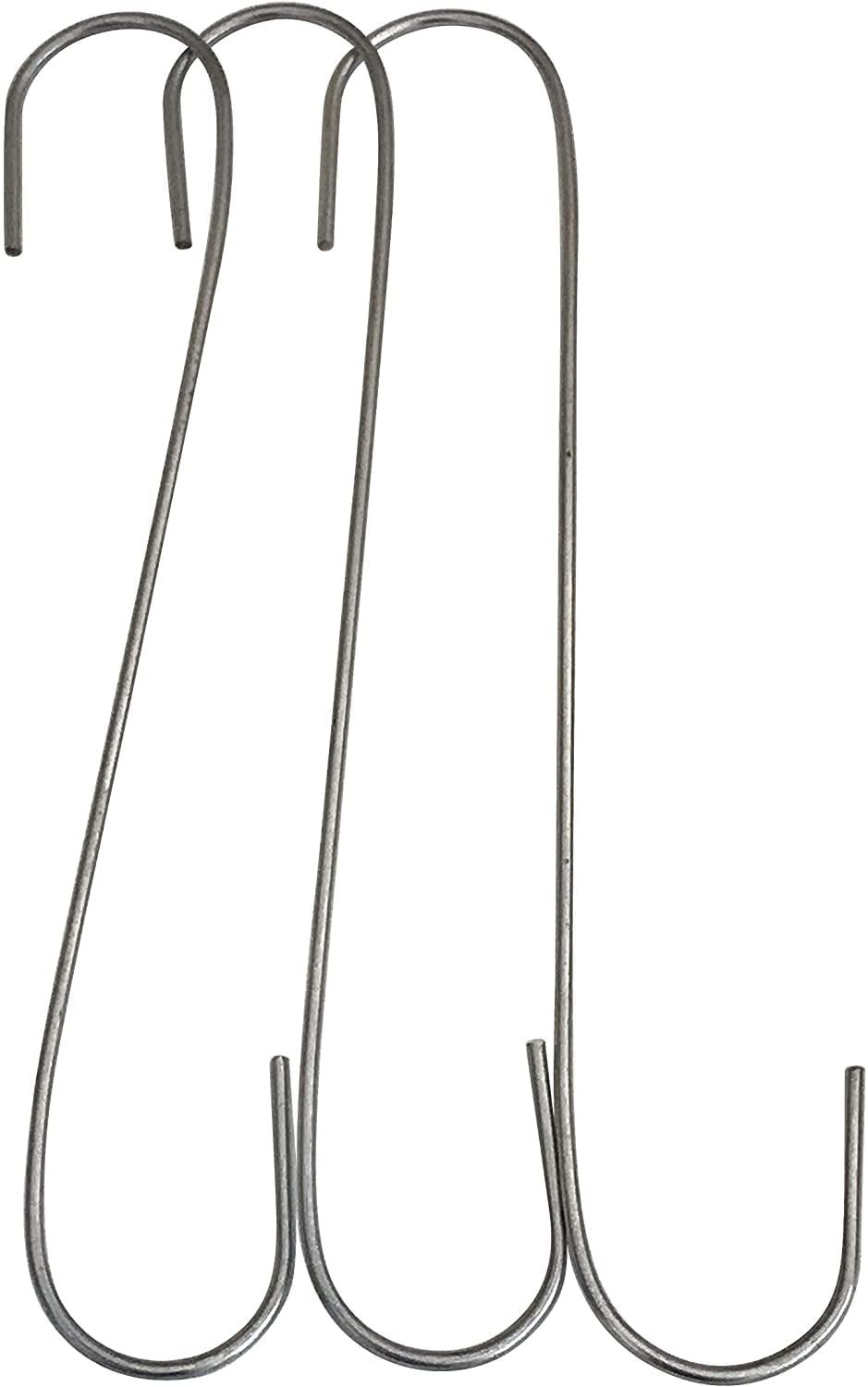 Gulfview Collection 12" Metal Plant Hangers with Rust-Free S Hooks (3 ...