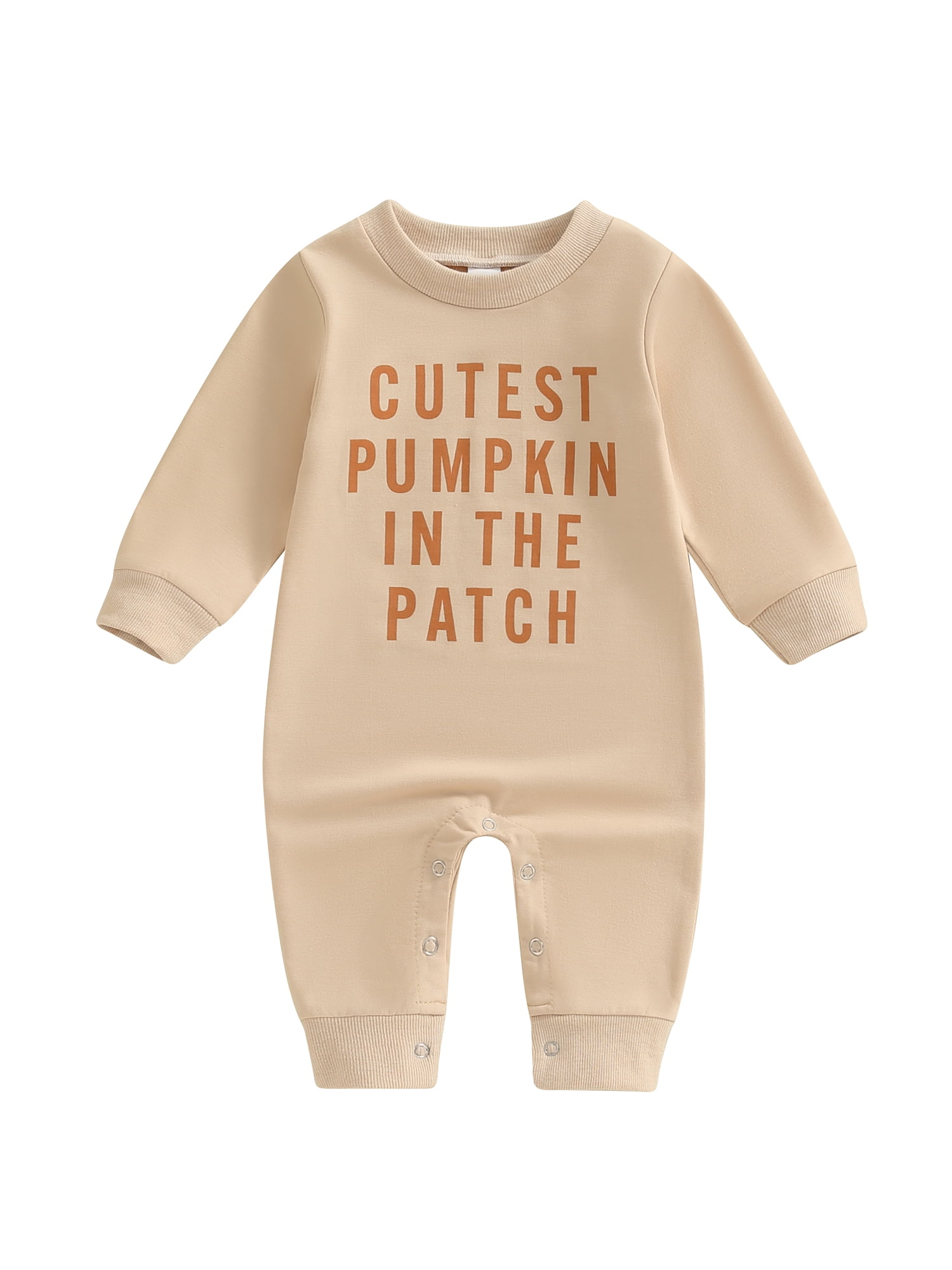 GuliriFei Halloween Newborn Baby Girl Outfit Pumpkin Sweatshirt Romper Long Sleeve Jumpsuit ...