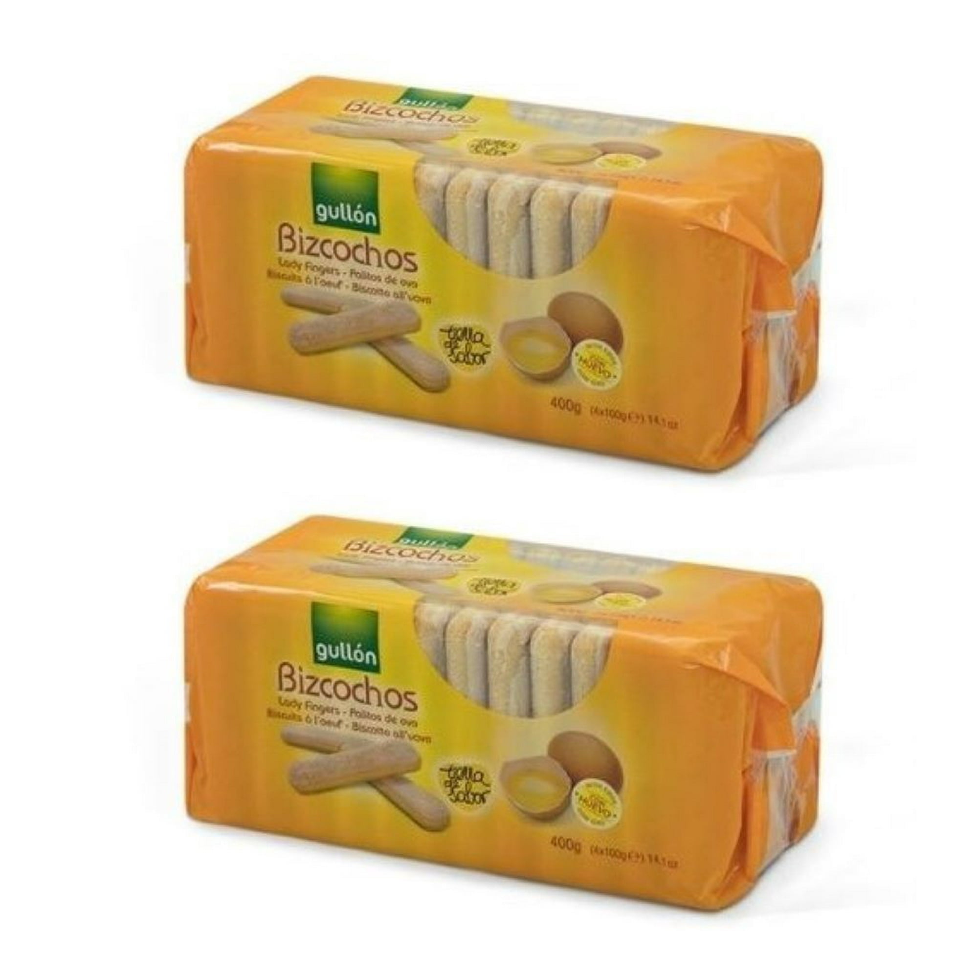 Gullon Lady Fingers Cookies, 14.1 oz. (400g), Pack of 2, Light, Airy ...