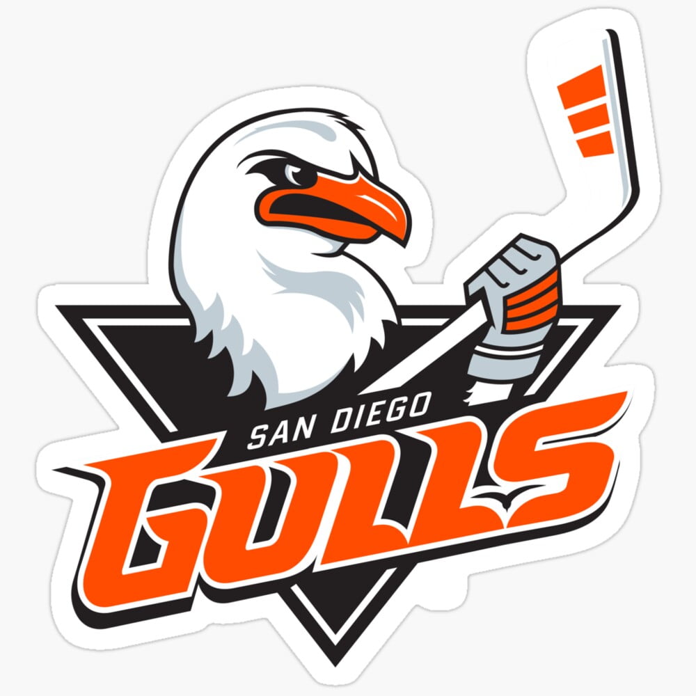 Gulls, San Diego Sticker Phone Decal Water Bottle Stickers Car Decals ...