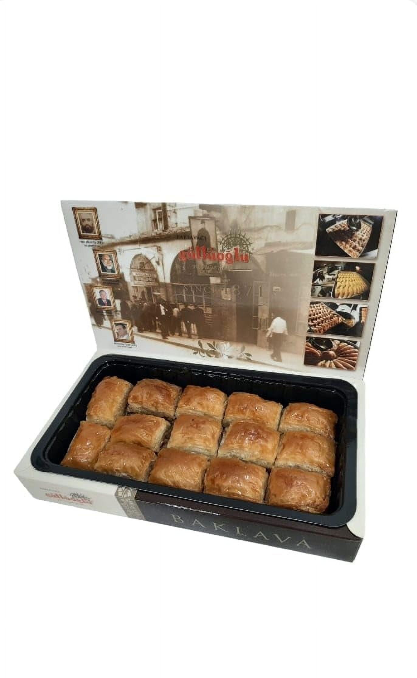 Gulluoglu Turkish Walnut Baklava, 2.2lb - 1000 gr, 28 pieces, daily ...